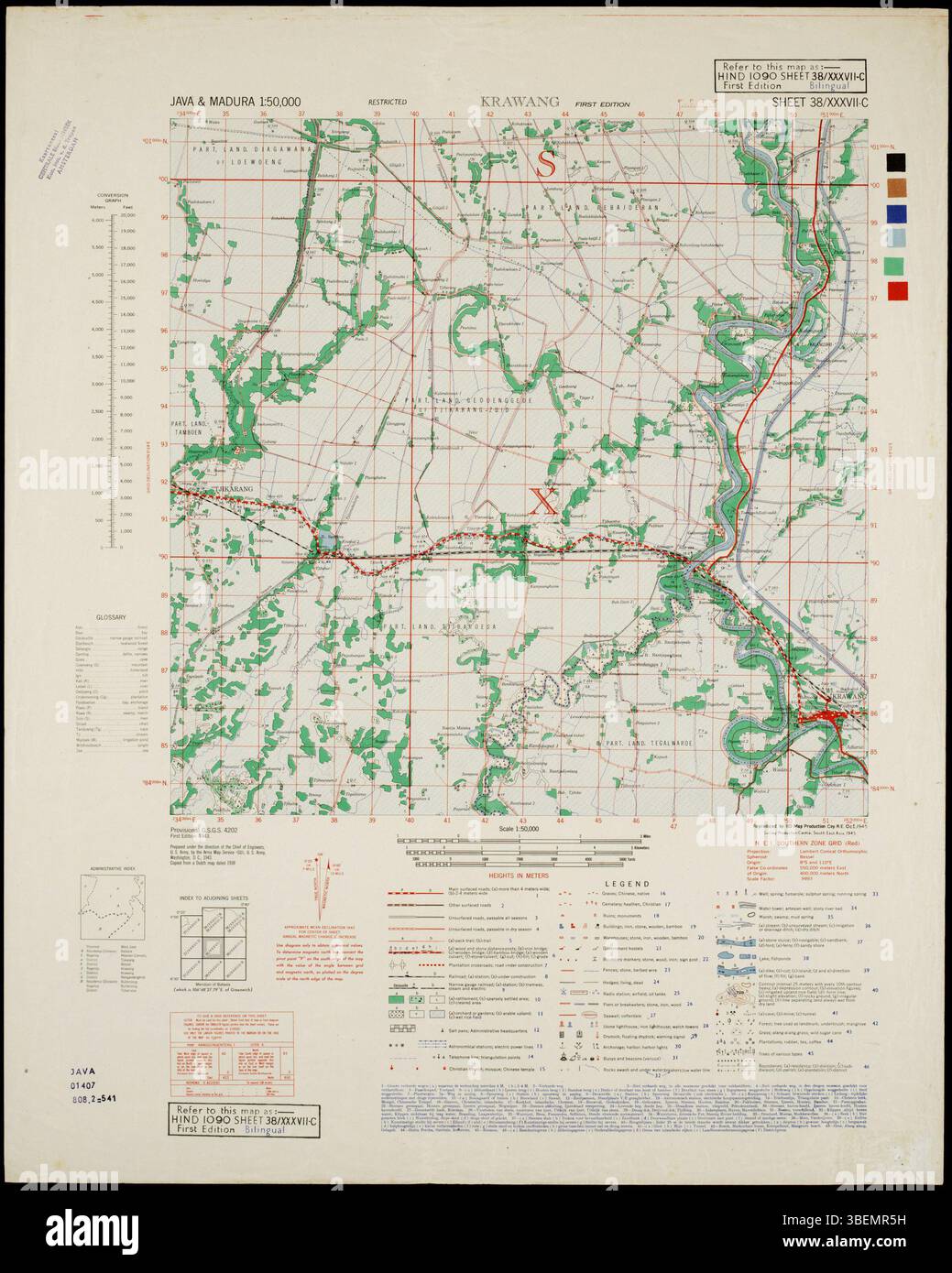 This map, produced by the U.S. Defence Mapping Agency in 1943-1944 ...