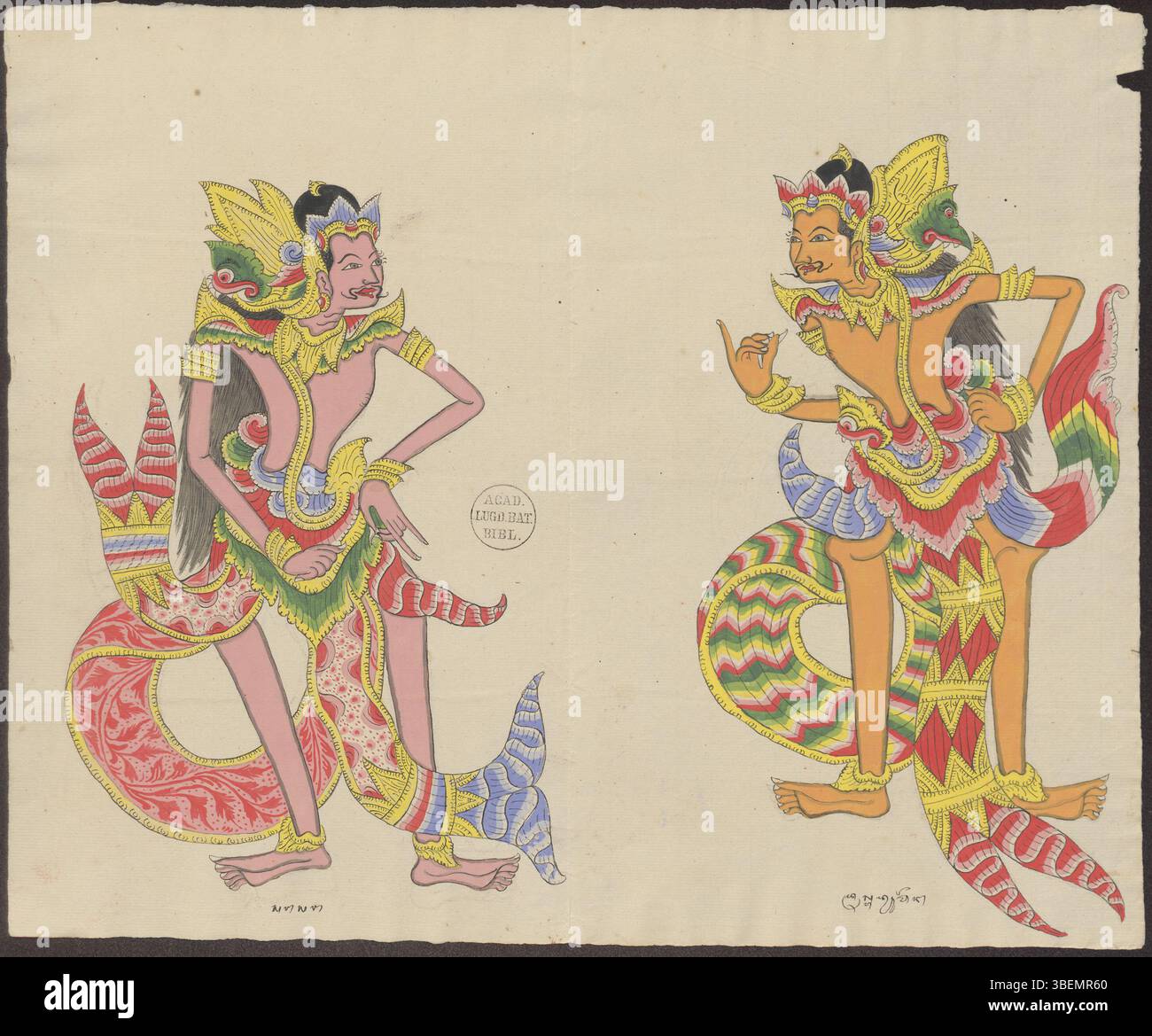 This Balinese drawing depicts the confrontation between Sanga and ...