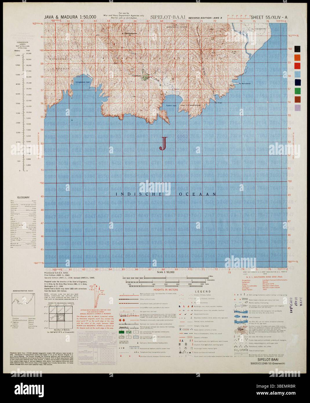 A part of the Java & Madura topographic map series created by the US ...