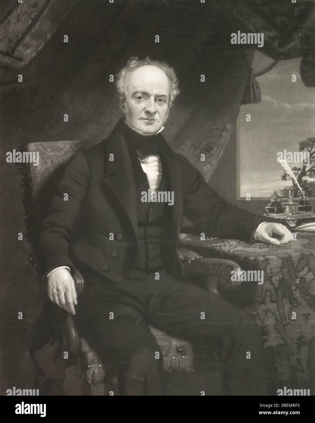 A cropped version of the 1899 engraving of Liverpool merchant Charles ...
