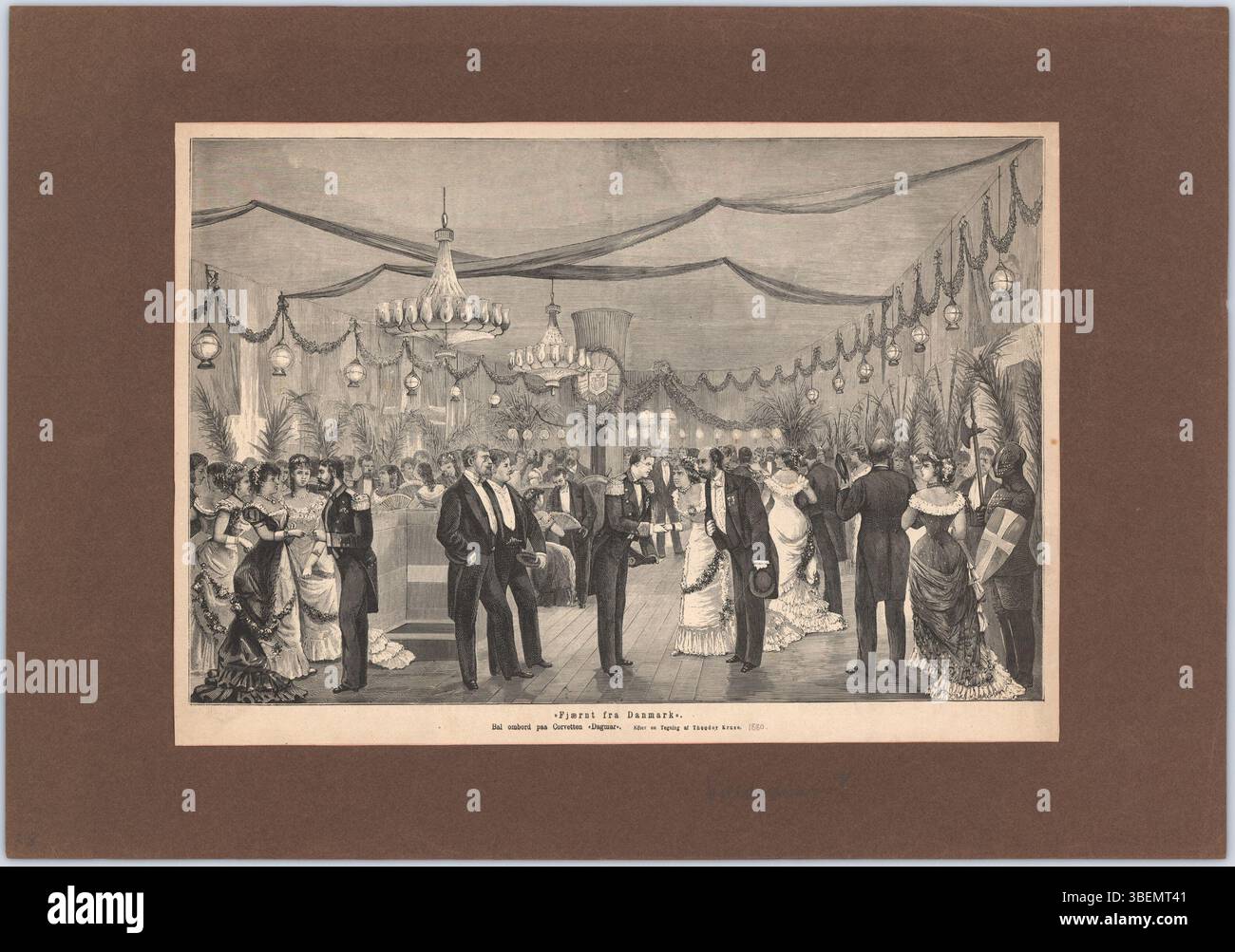 This 1861 painting by Theodor Wilhelm Kruse shows a ball held onboard ...