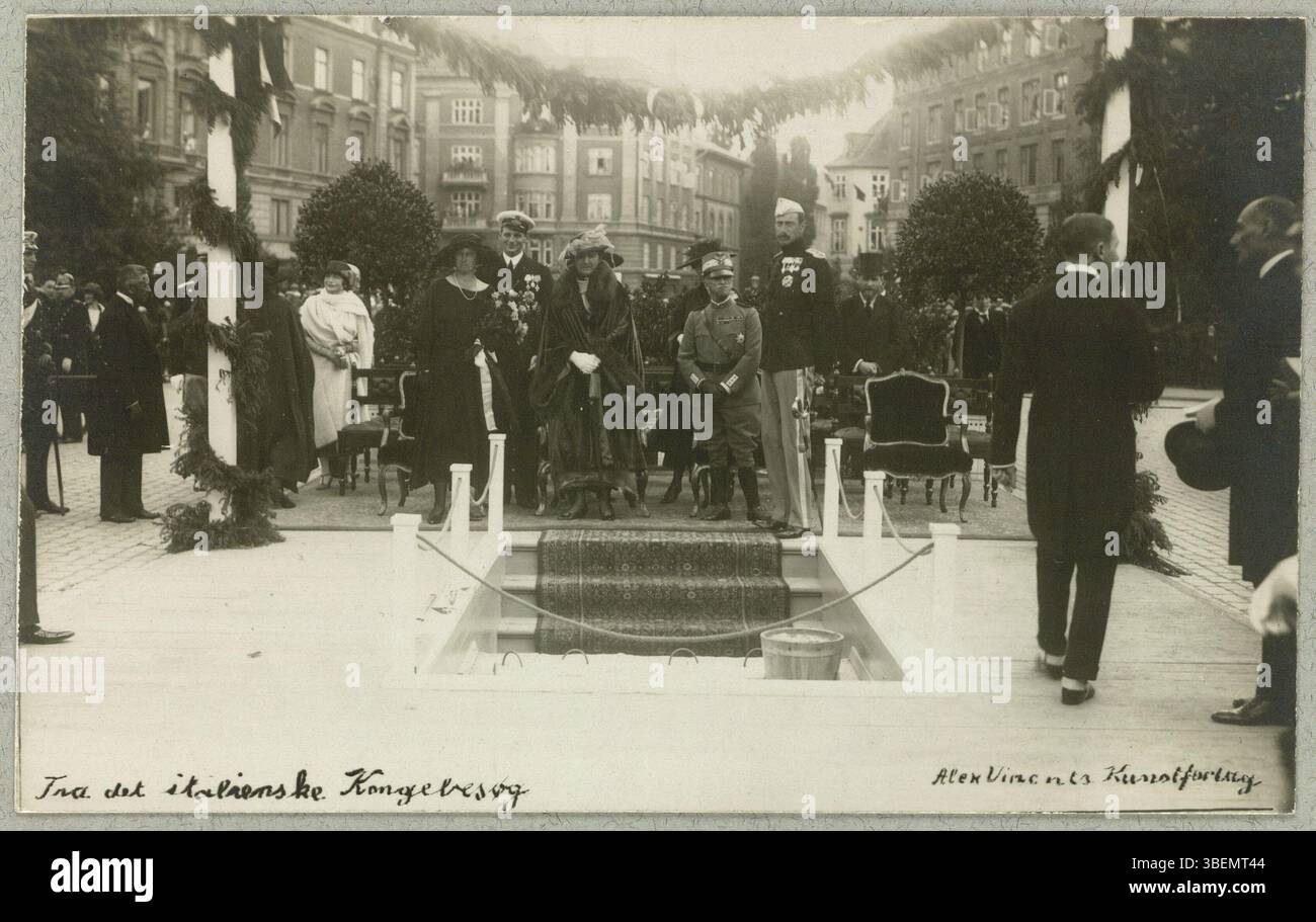 This image captures the laying of the foundation stone for the Dante ...