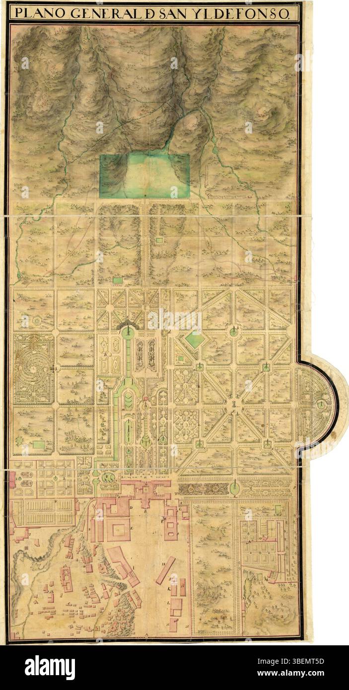 *Plano General de San Yldefonso*, drawn by Méndez de Rao in 1737, is a ...