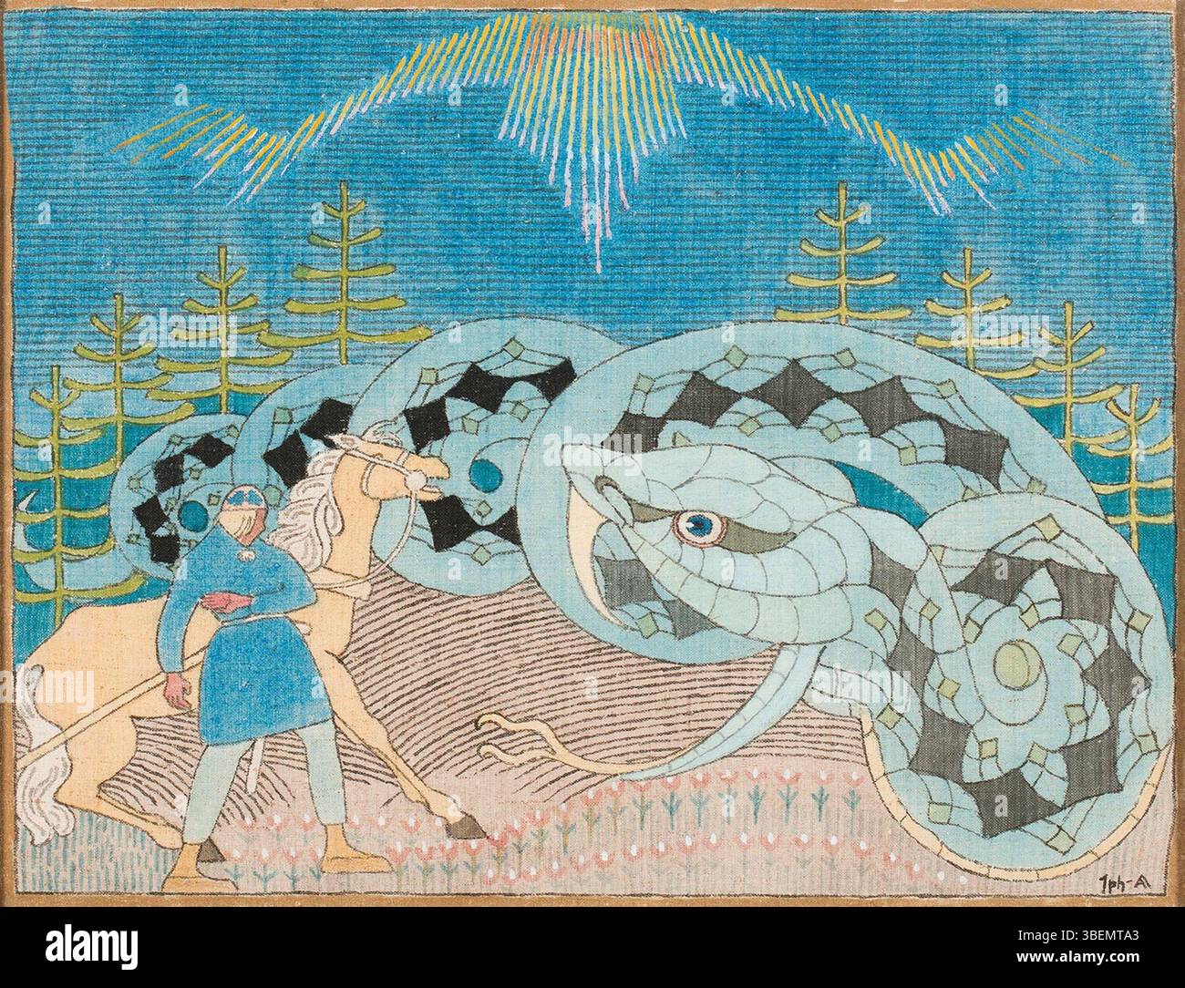 In this 1919-1920 painting, Joseph Alanen portrays the legendary hero ...