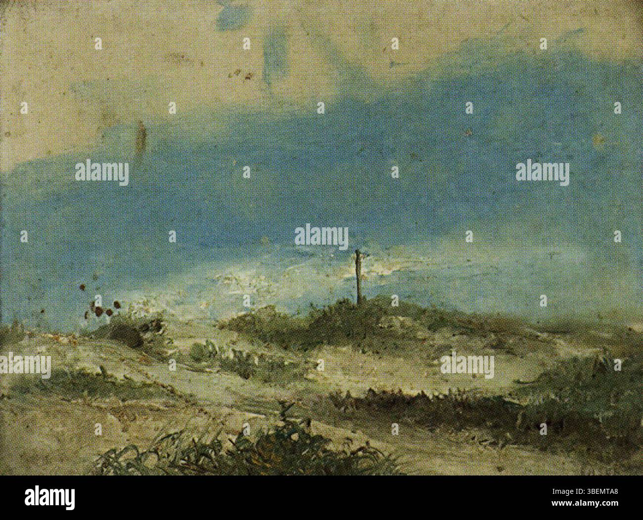 'Pole in the Dunes', painted by James Ensor in 1876, depicts a solitary ...