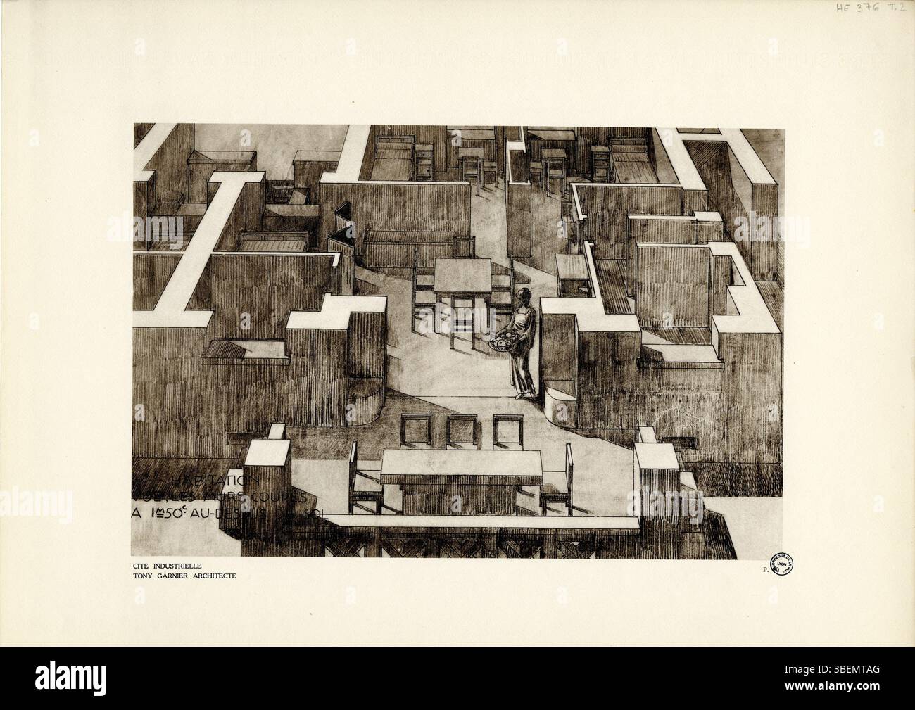 Tony Garnier’s 1932 drawing, titled 'Une cité industrielle ...