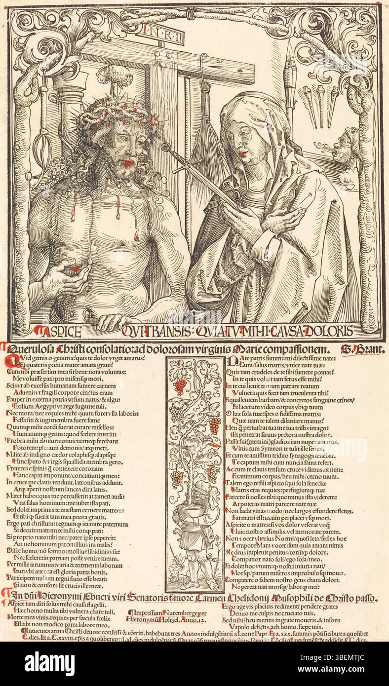 The image depicts 'The Man of Sorrows' and 'Mater Dolorosa' from 1512 ...