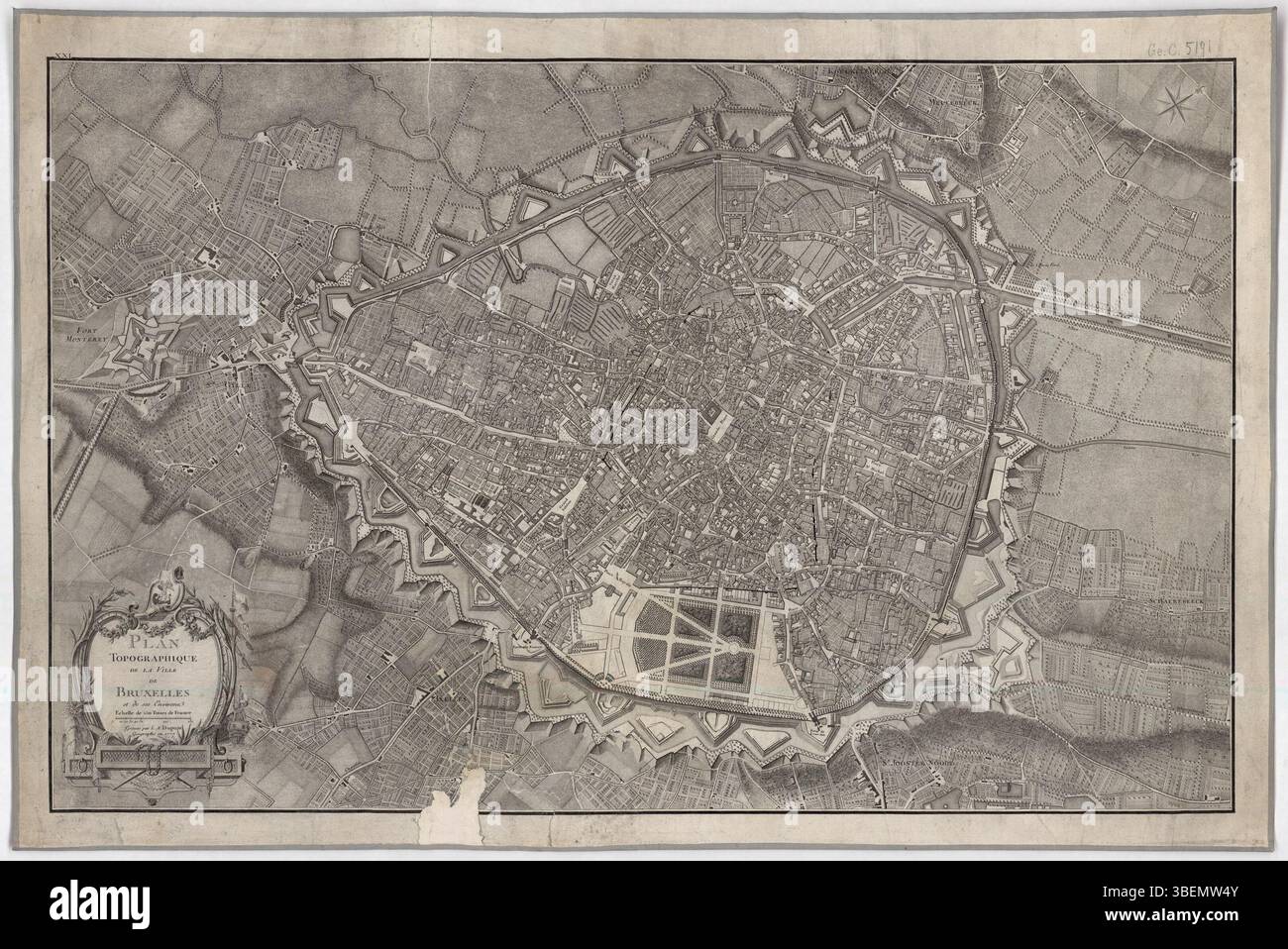 This is a topographic map created by Louis-André Dupuis in 1777 ...