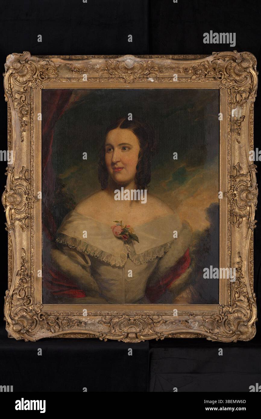 This oil painting by William Morton, created around 1850, portrays ...