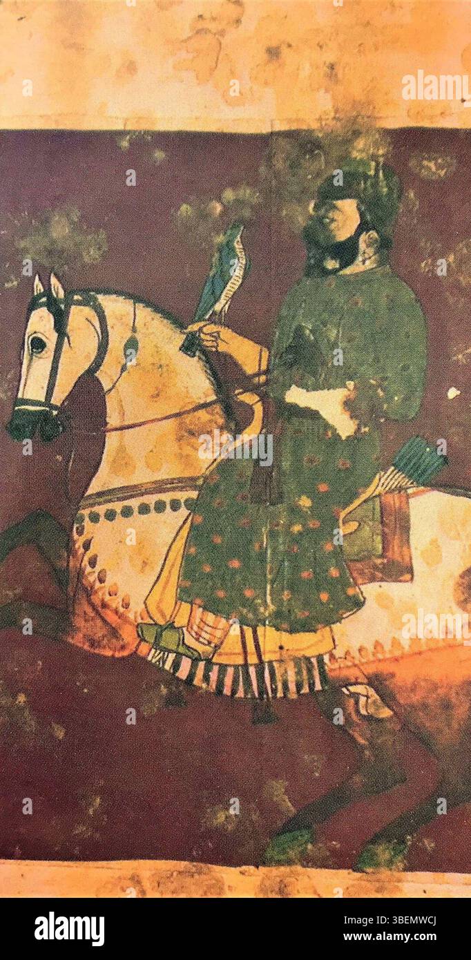 This portrait of Guru Gobind Singh, painted on horseback, comes from a 1723 manuscript of the ...