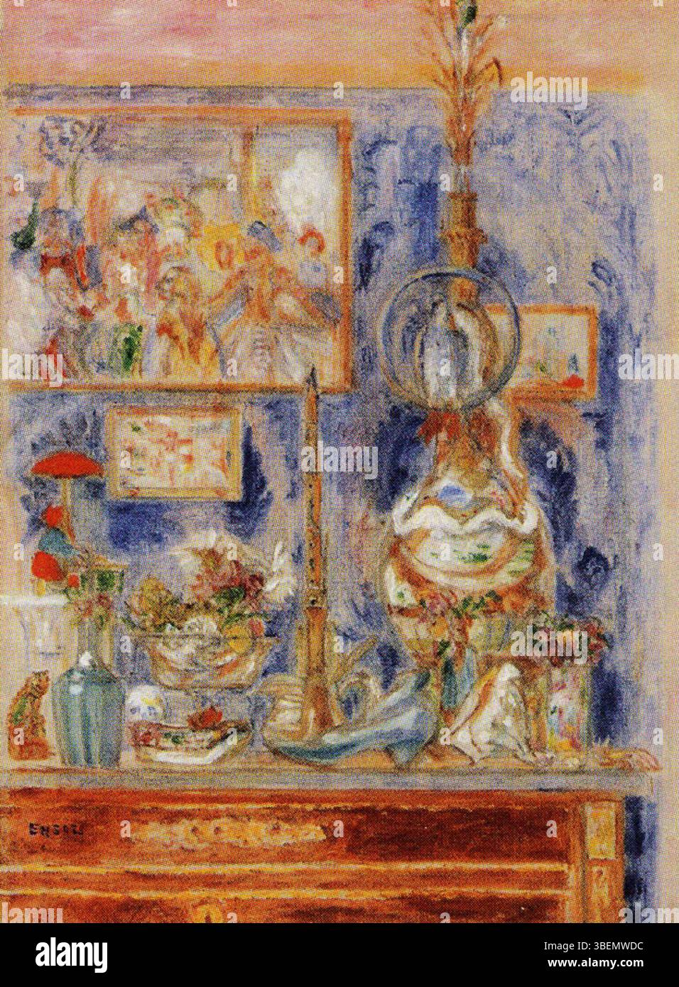 This 1938 painting by James Ensor, titled 'Un bon coin chez moi ...