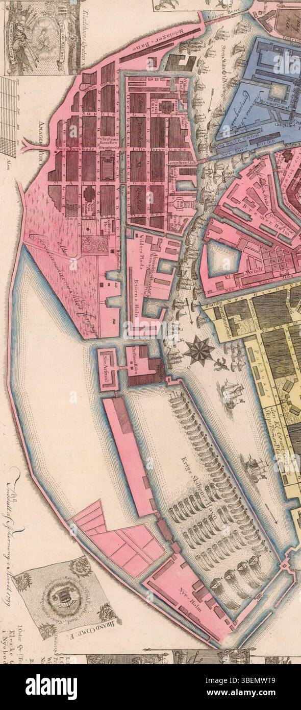 This map from 1799 by Tscherning depicts the Christianshavn district of ...