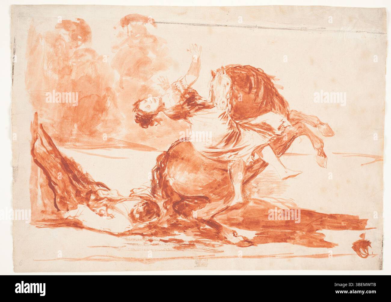 This drawing, titled 'El caballo raptor' (The Raptor Horse), by ...