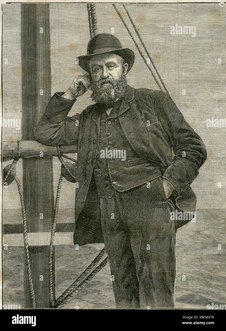 This illustration from 1885 features Captain Dudley, the commander of ...
