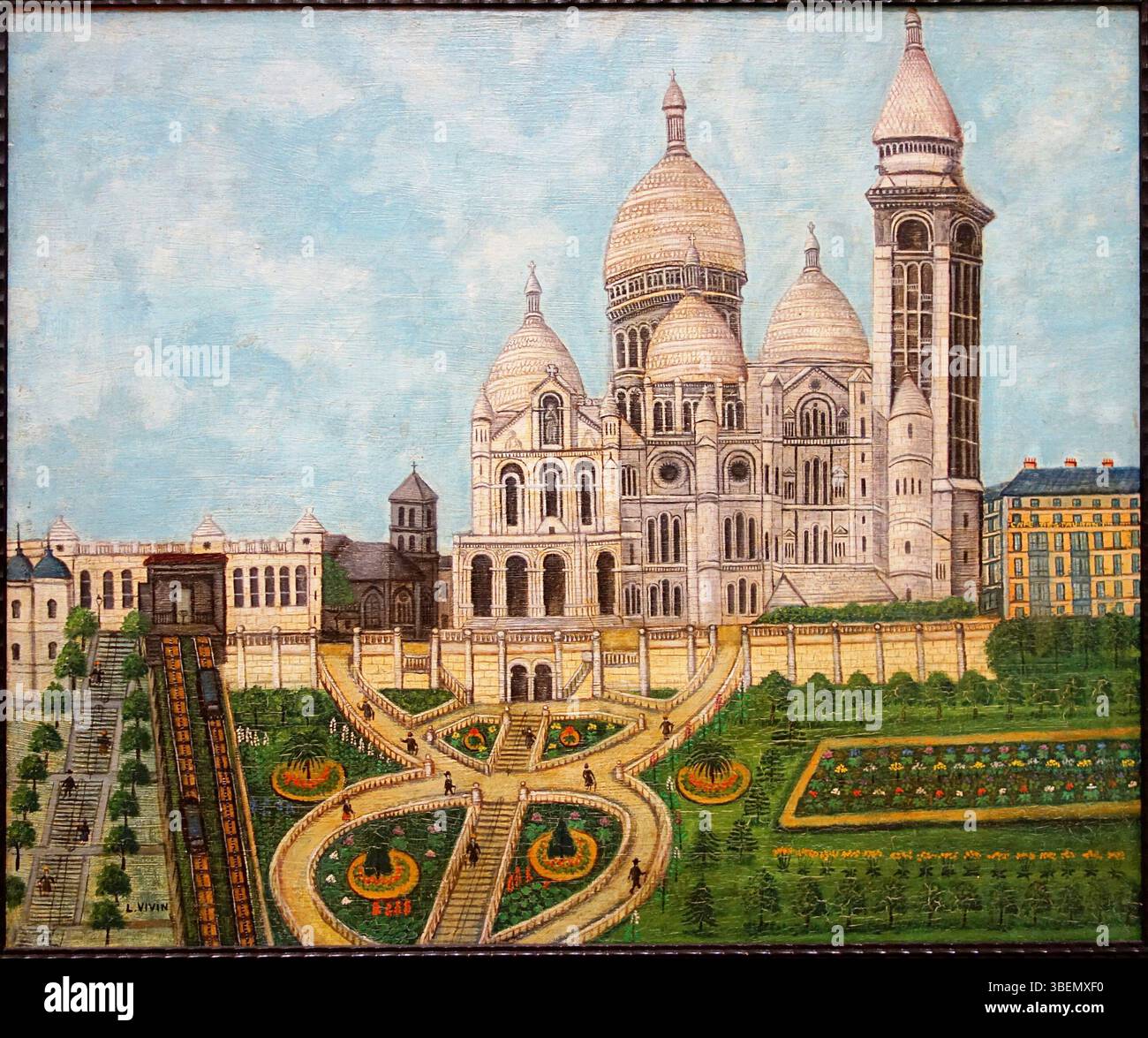 Louis Vivin's 1930 painting of the Basilica of Sacré-Cœur in Montmartre ...