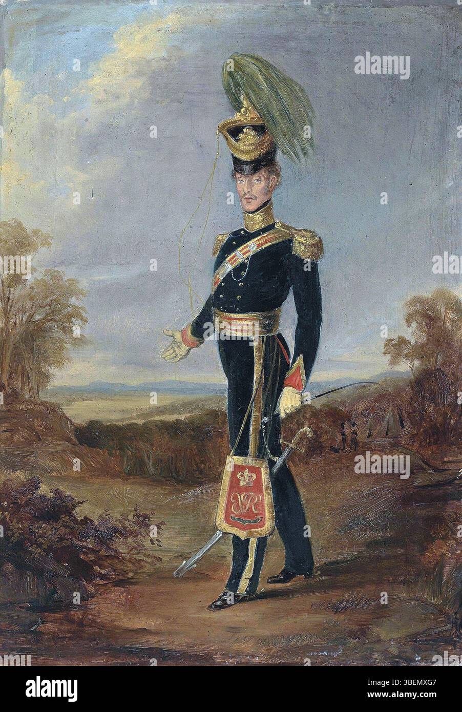 This 1840 oil painting depicts Major James Winniett Nunn, Commandant of ...