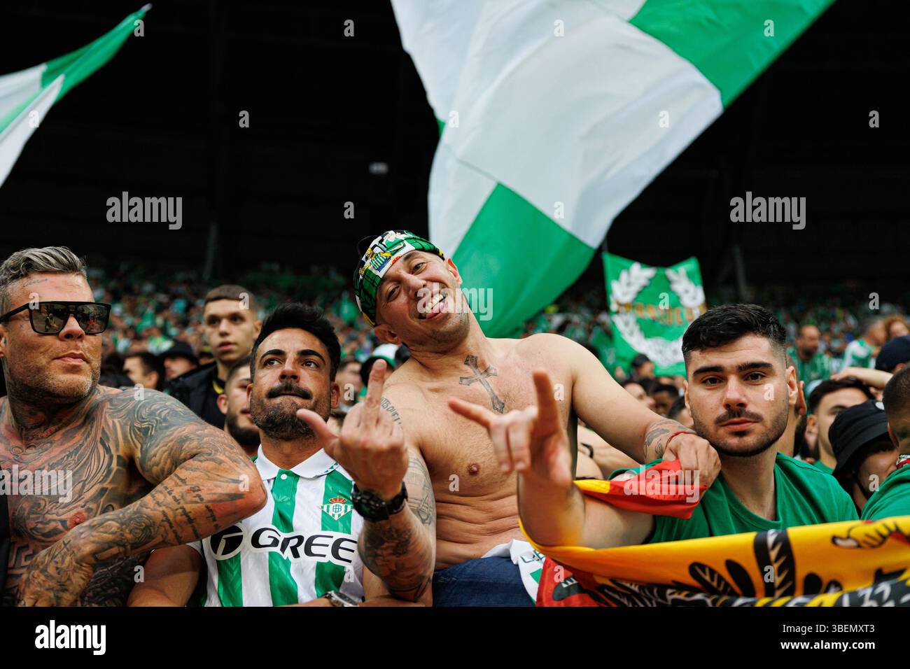 Fans of Real Betis seen during UEFA Conference League 2025 final game ...