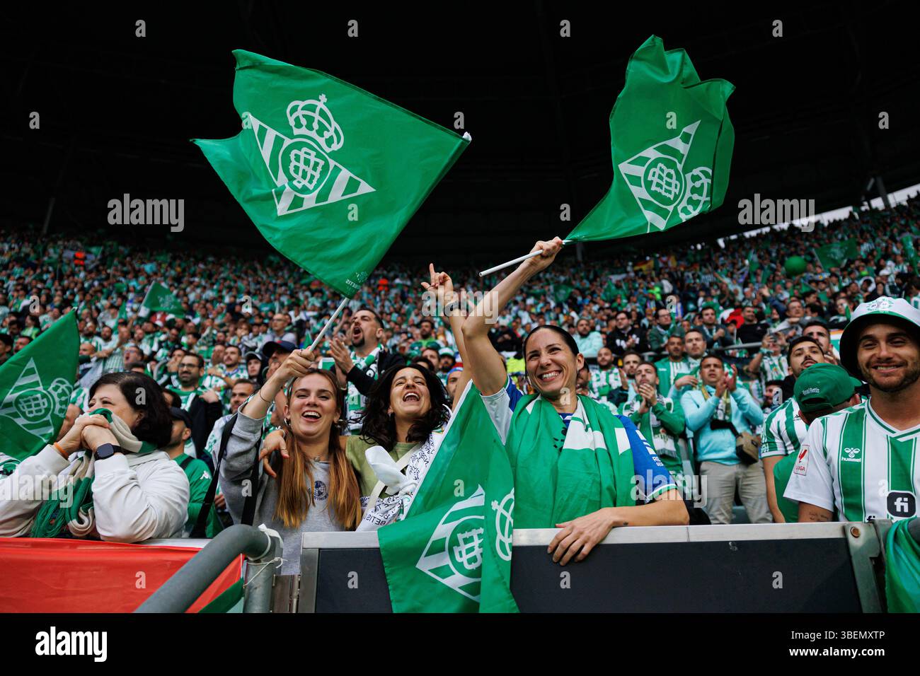 Fans of Real Betis seen during UEFA Conference League 2025 final game ...