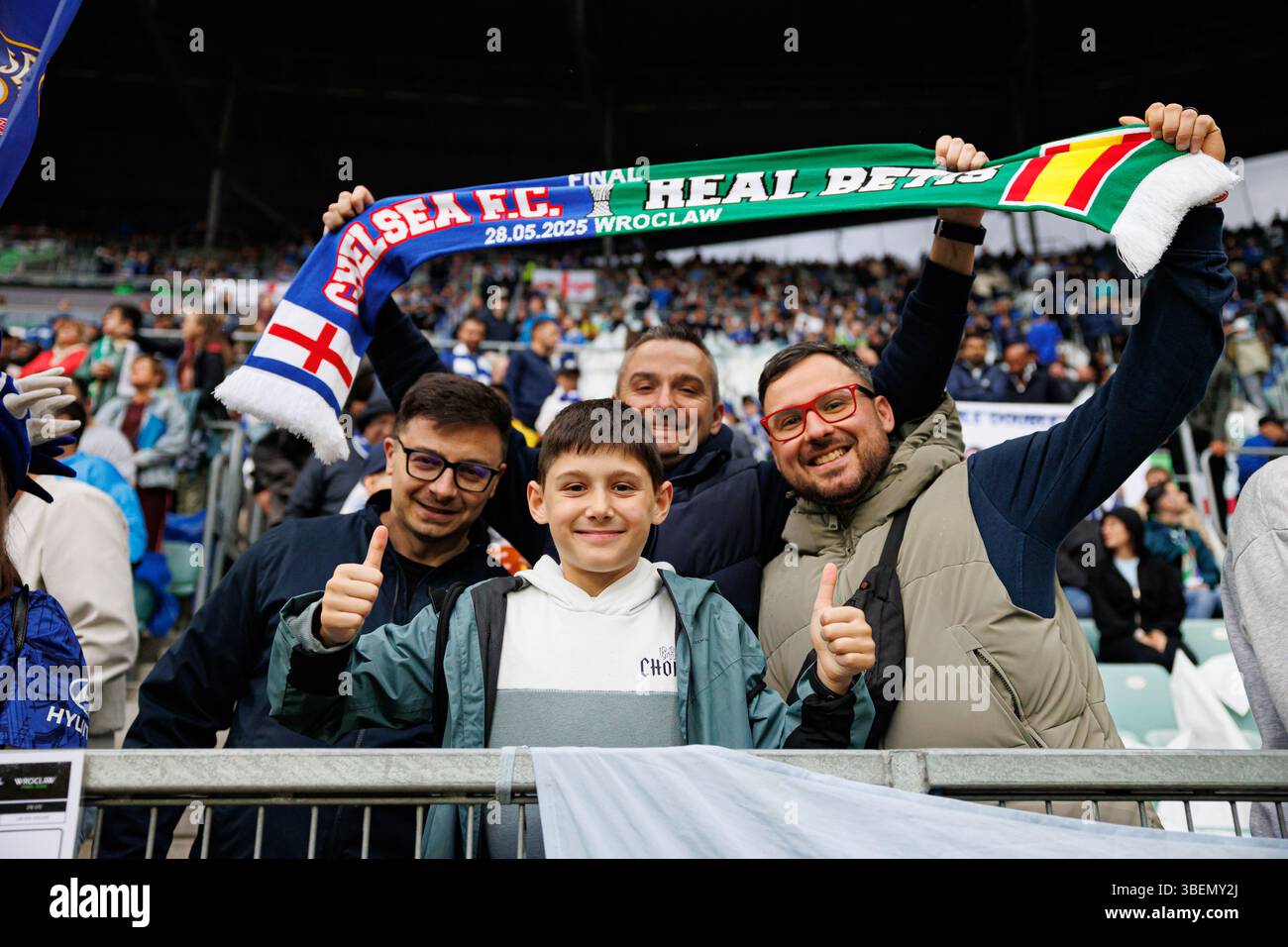 Fans of chelsea seen during uefa conference league 2025 final hi-res stock photography and ...