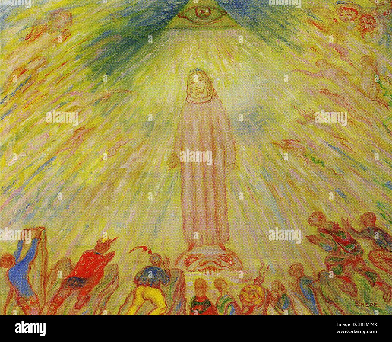 This painting by James Ensor (1860–1949) depicts Christ in a dramatic ...