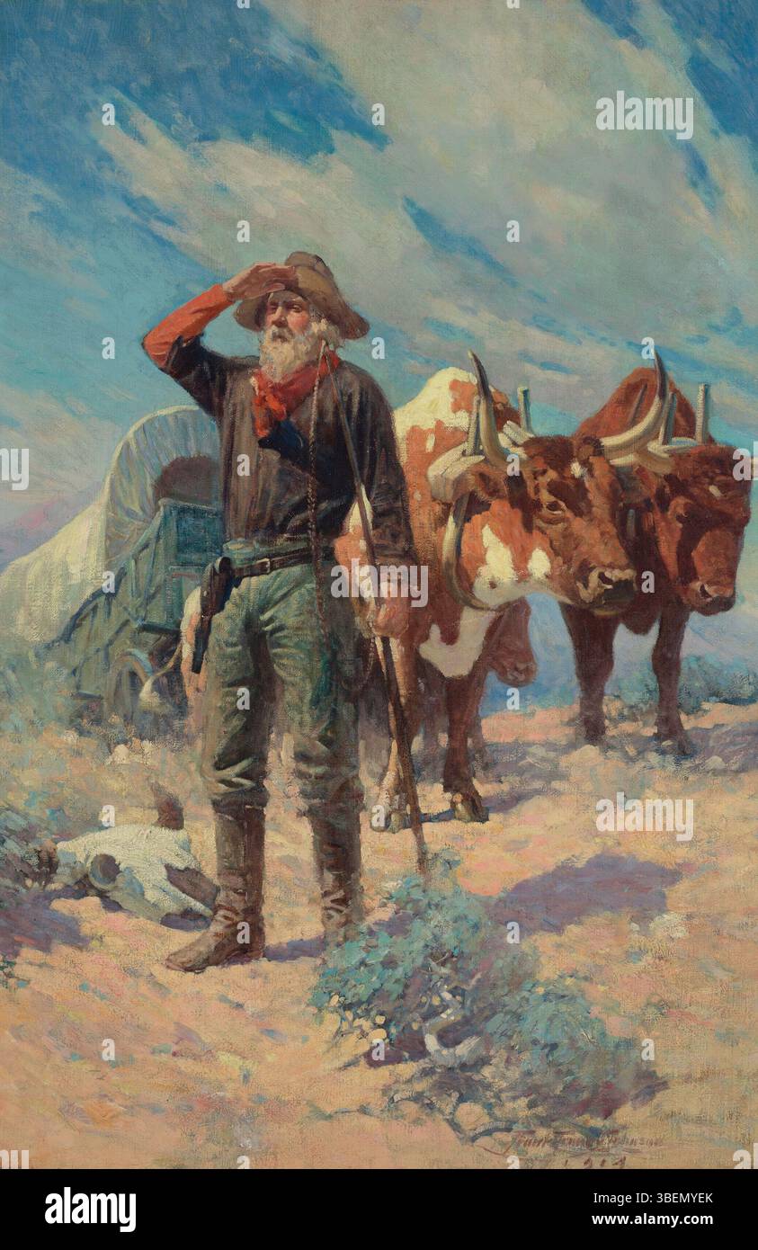 'The Prospector' (1914) by Frank Tenney Johnson depicts a rugged figure ...