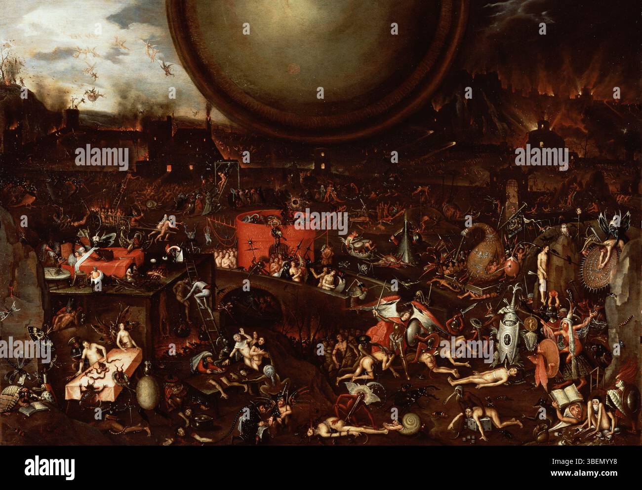 Herri met de Bles, a 16th-century Flemish artist, created 'Inferno,' a ...