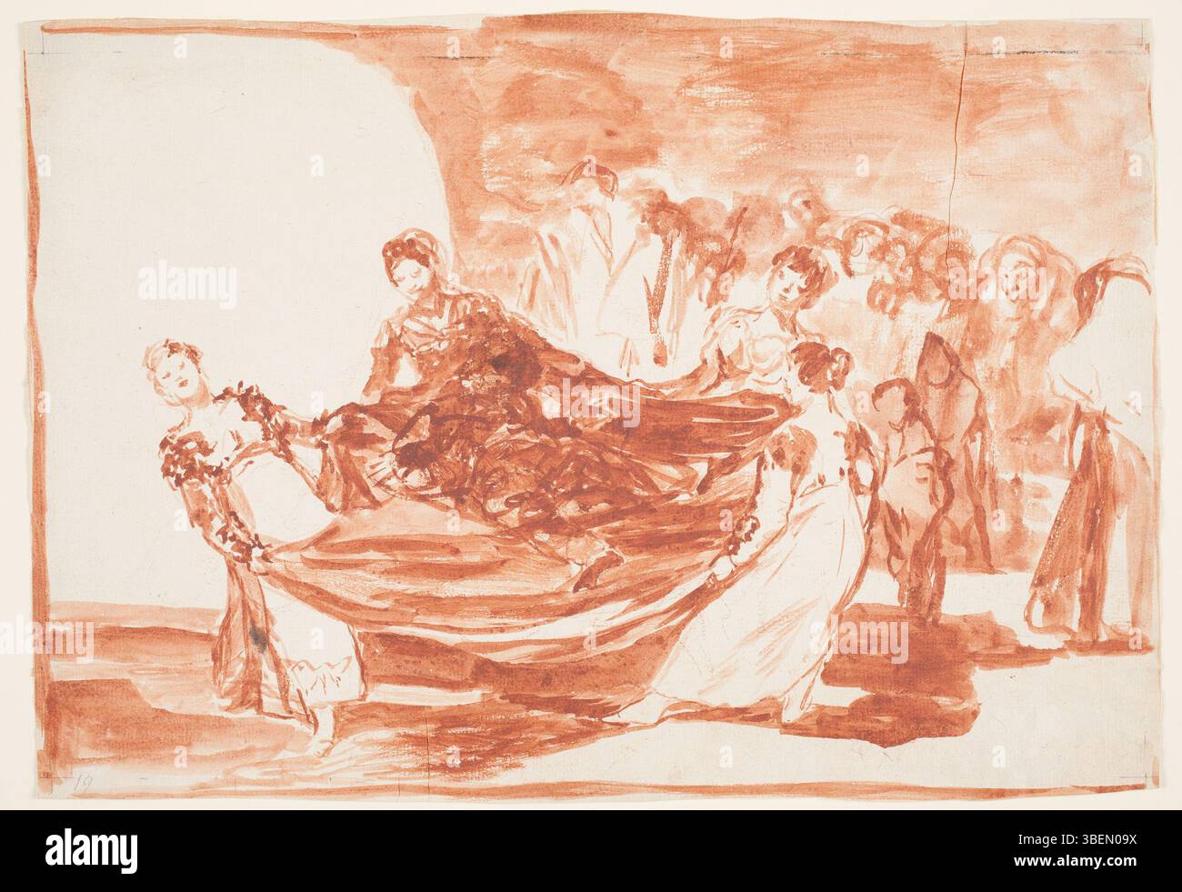 This drawing, 'Disparate femenino' (Female Fool), by Francisco Goya ...