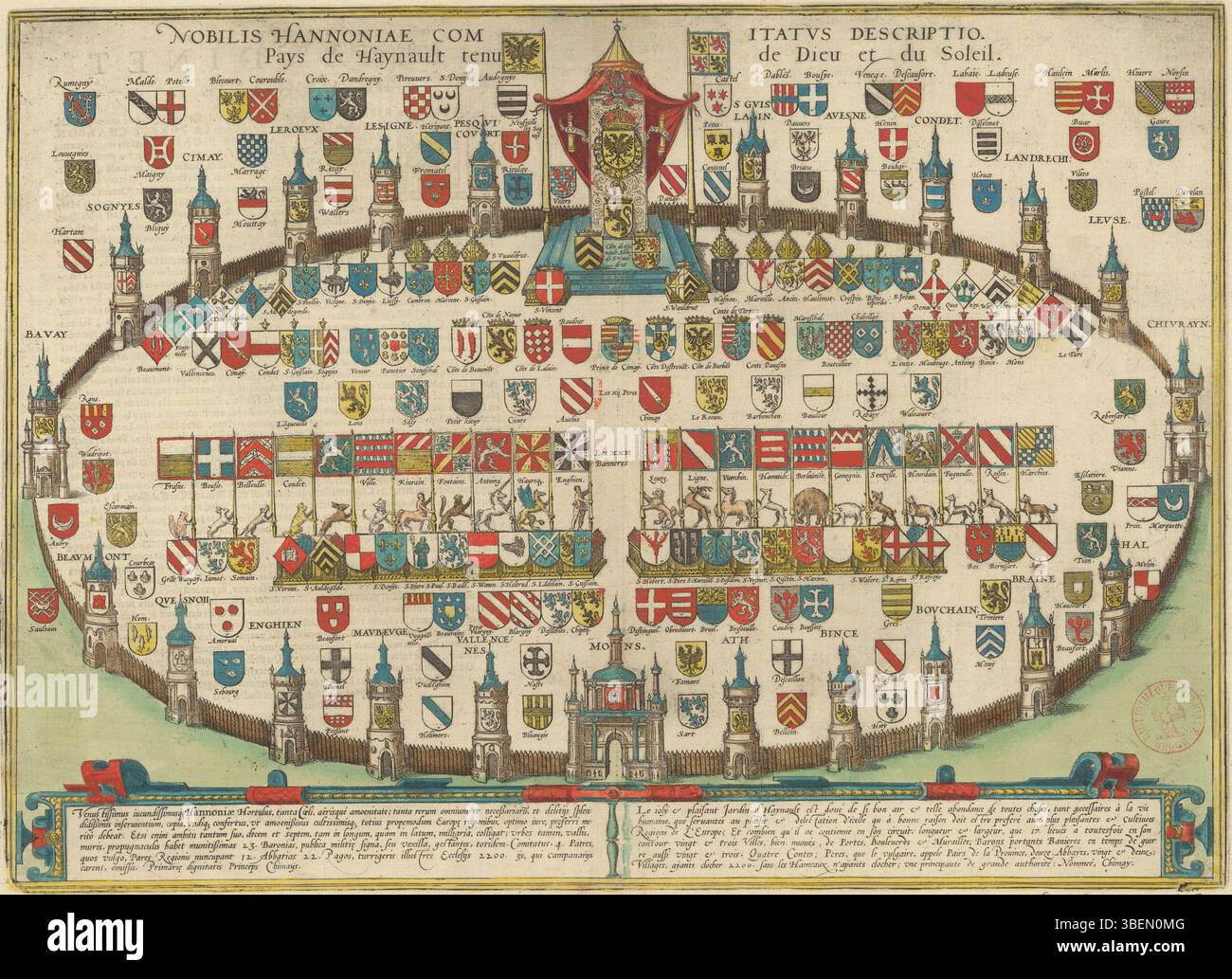 This map from 1581, created by Braun & Hogenberg, illustrates the noble ...