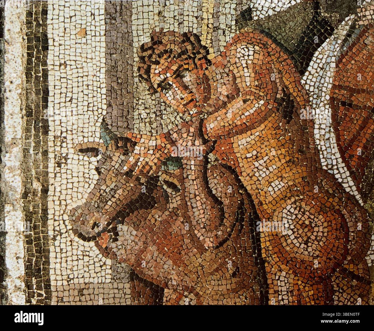 This detail from the Cubiculum 42 mosaic in the House of the Labyrinth ...