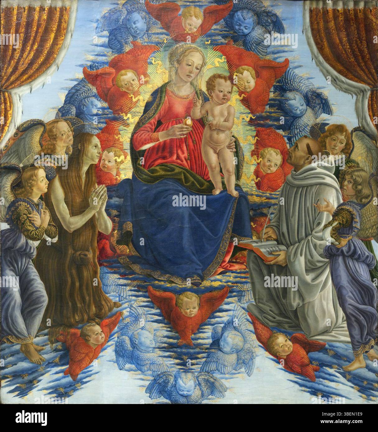 This 1480s painting by Francesco Botticini, displayed at the Louvre ...