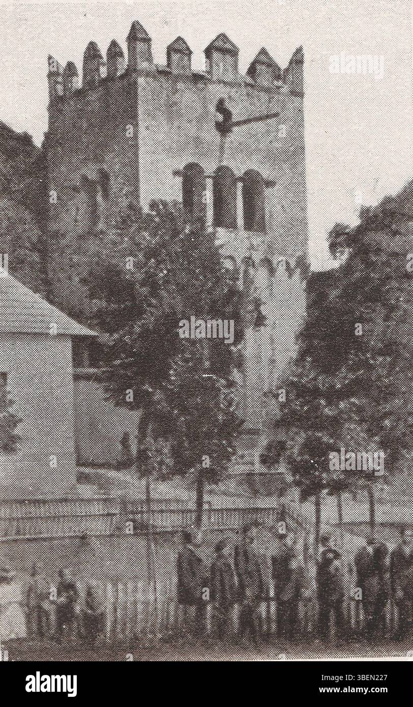 The bell tower in Menhárd (Vrbov), built in 1913, is a prominent ...