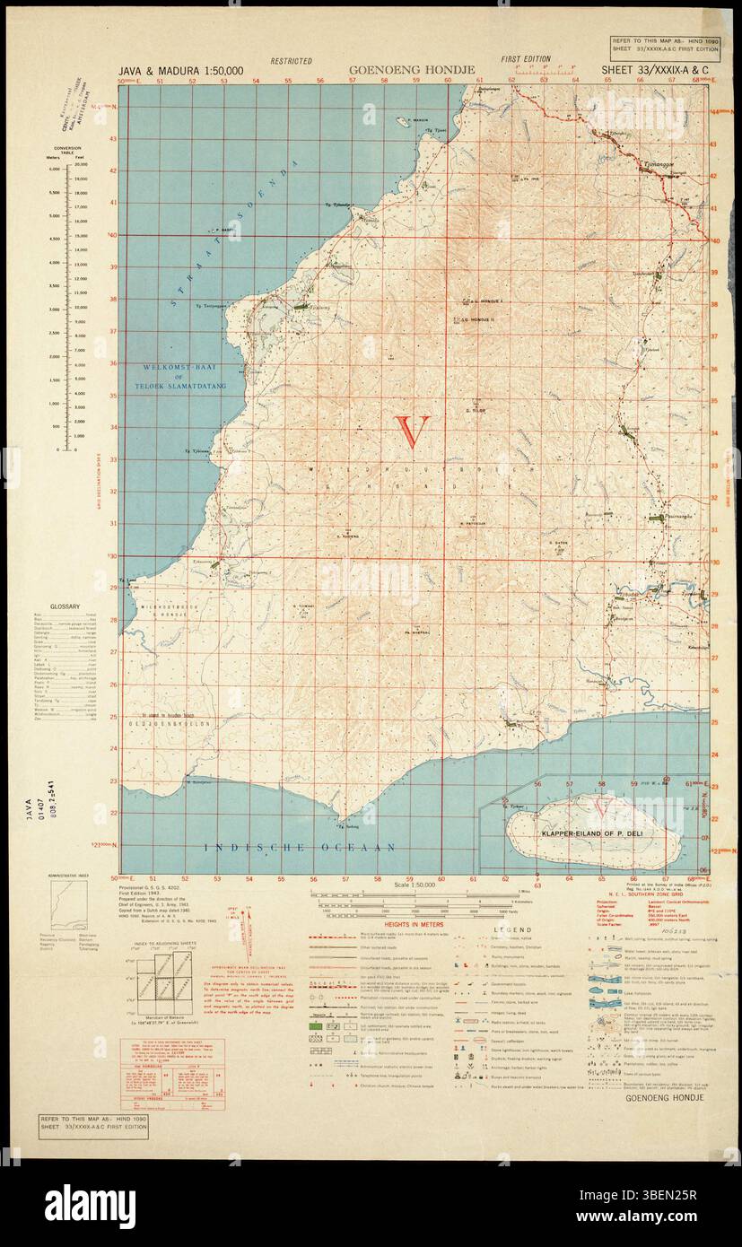 This map of Java and Madura, produced by the U.S. Defence Mapping ...