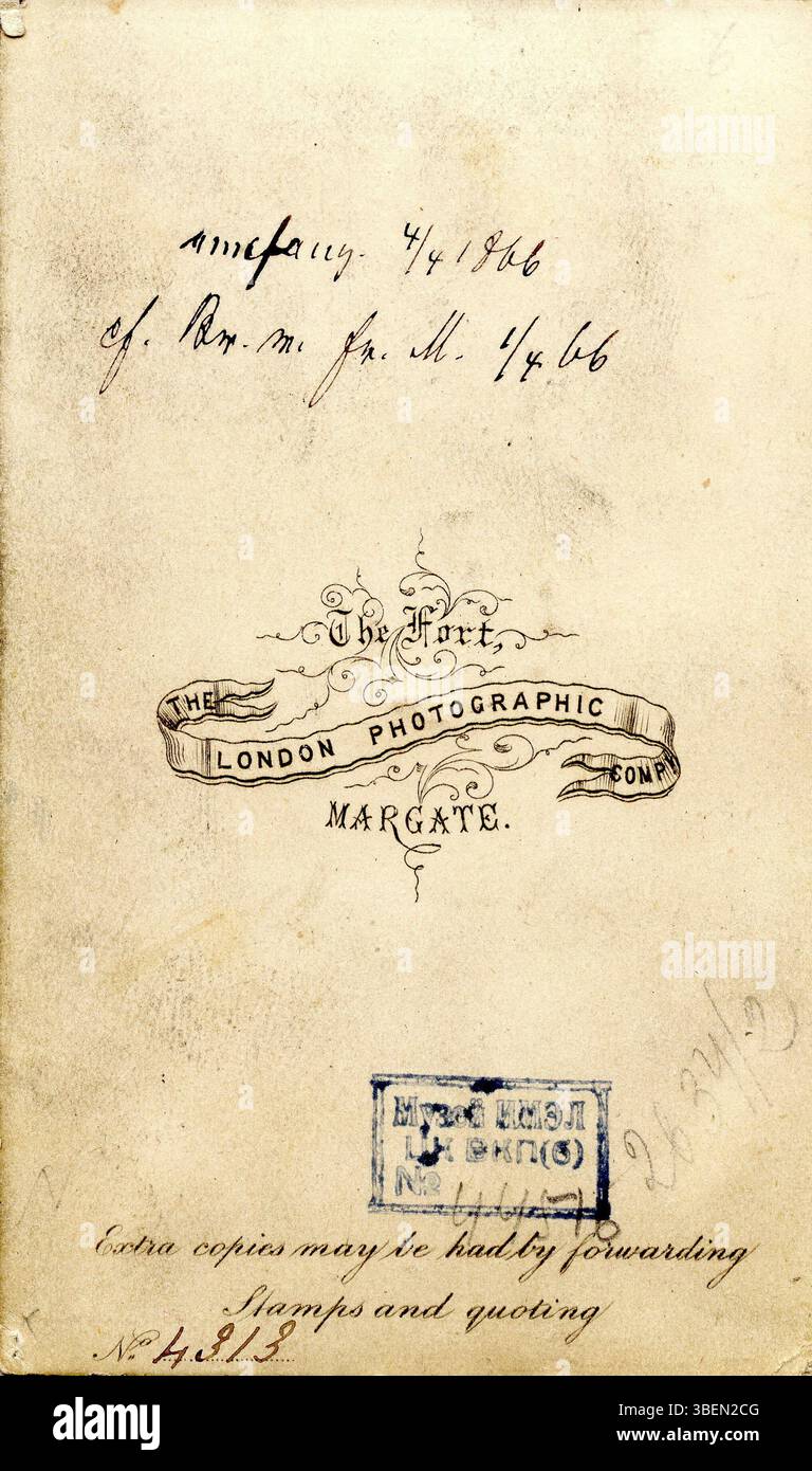 This second photograph of Karl Marx, taken in March 1866 in Margate ...