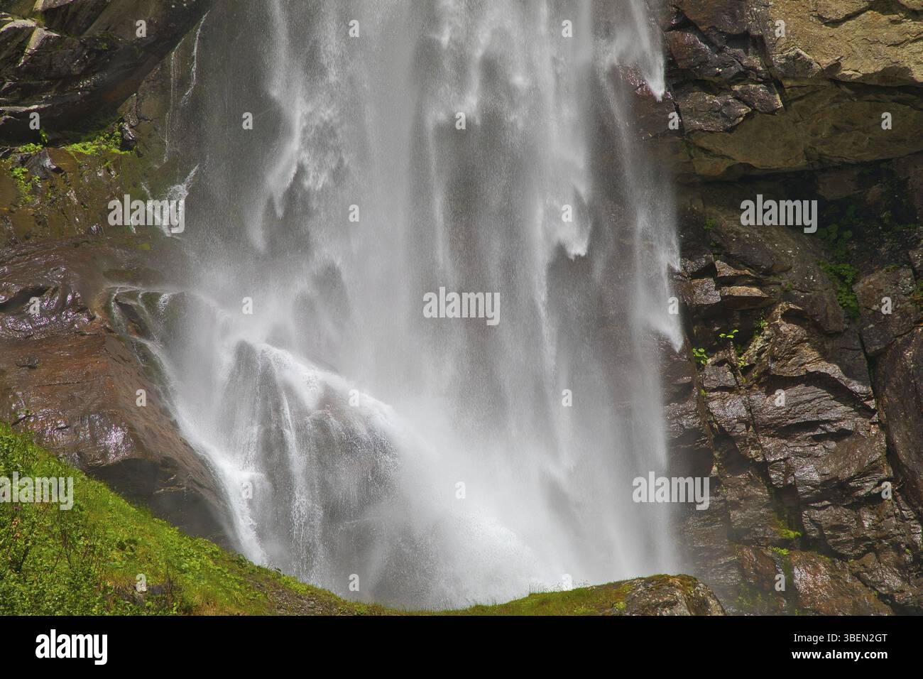 Saas Valley waterfall Stock Photo - Alamy