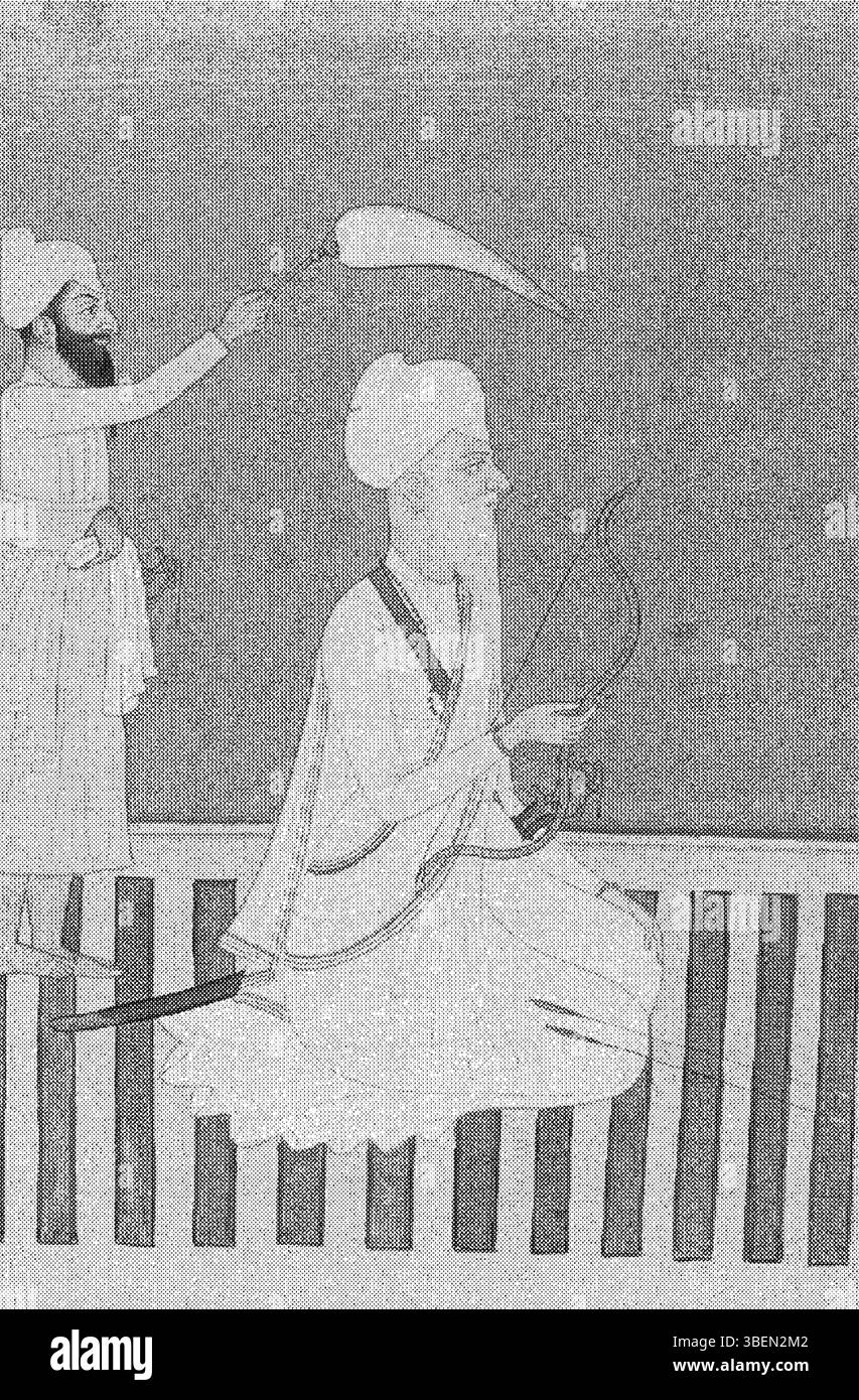 This 18th-century painting portrays Jai Singh Kanhaiya, a prominent ...