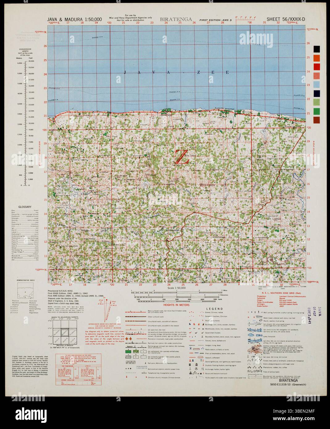 Map series titled 'Java & Madura 1:50,000', created by the US Defence ...