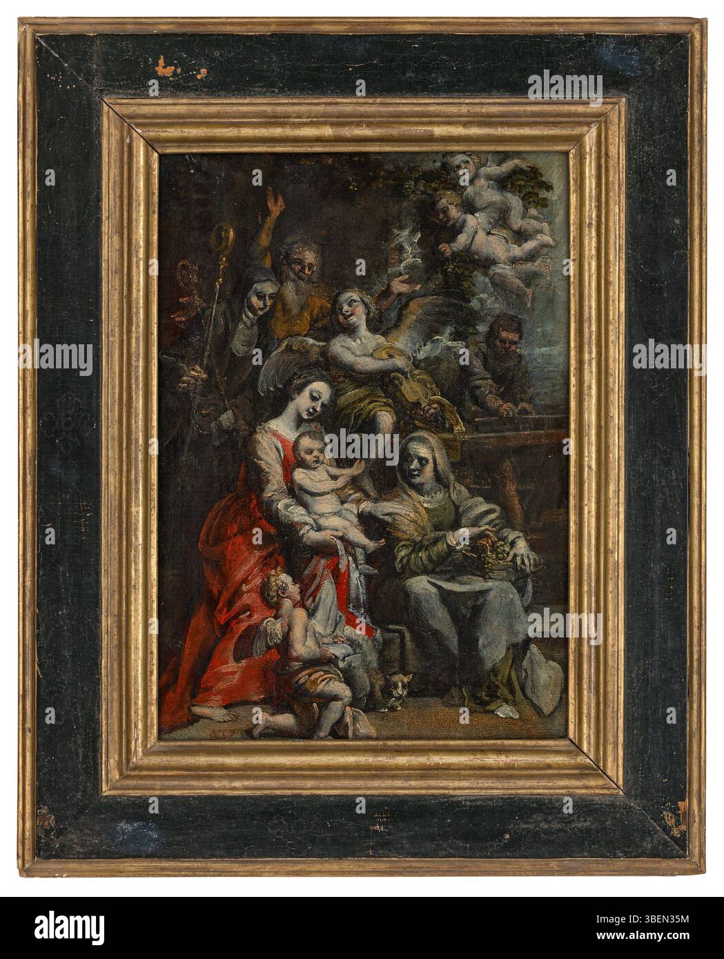 Painting by Theodoor van Loon showing the Holy Family with Saint Anne ...