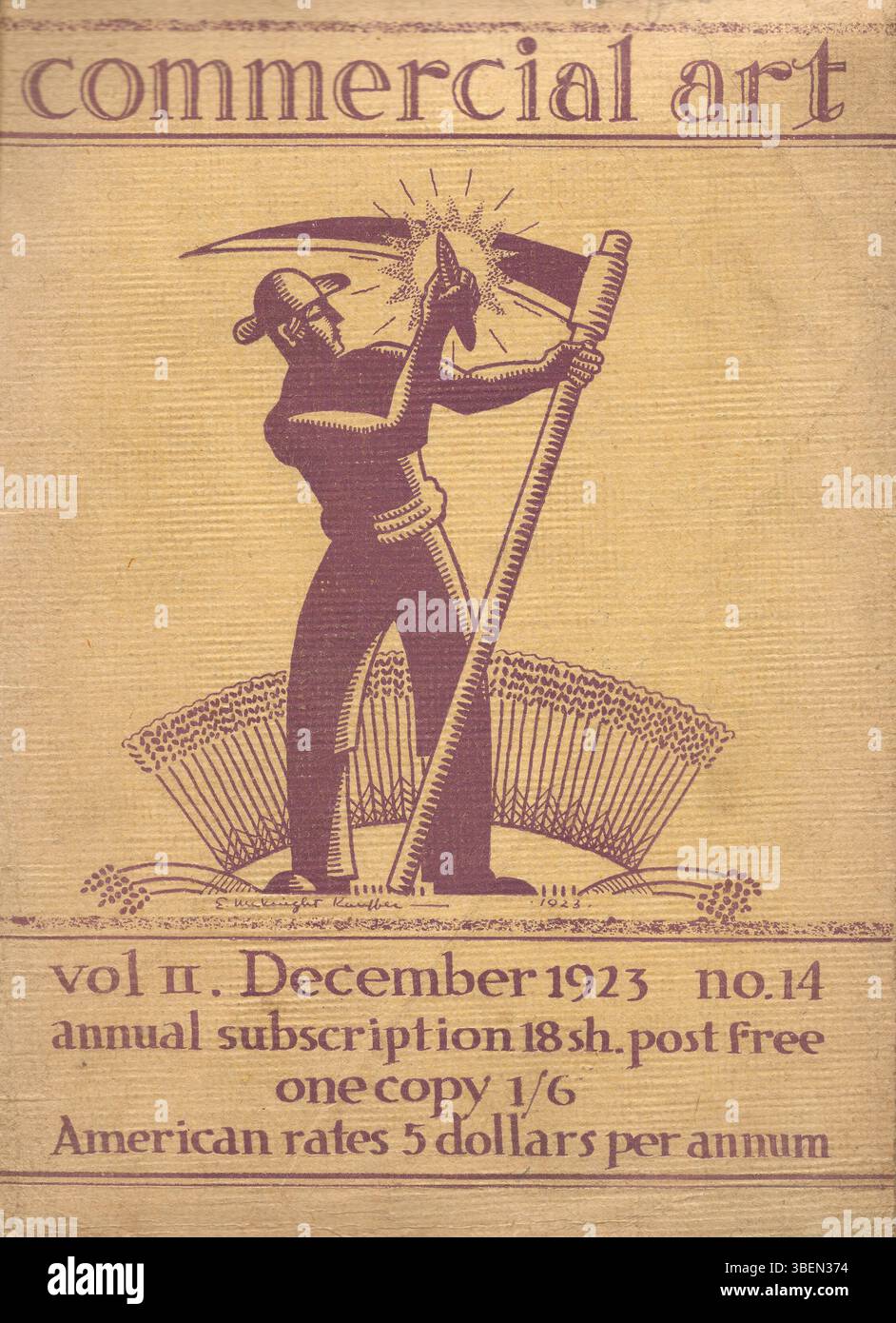 The cover of the December 1923 issue of Commercial Art magazine ...