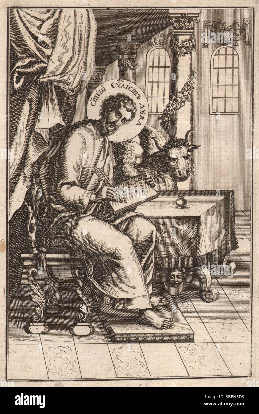 An etching from 1711 by an unknown Russian artist portrays Luke the ...
