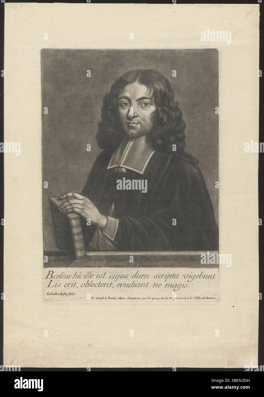 This portrait of Pierre Bayle by Cath. du Chesne features the ...