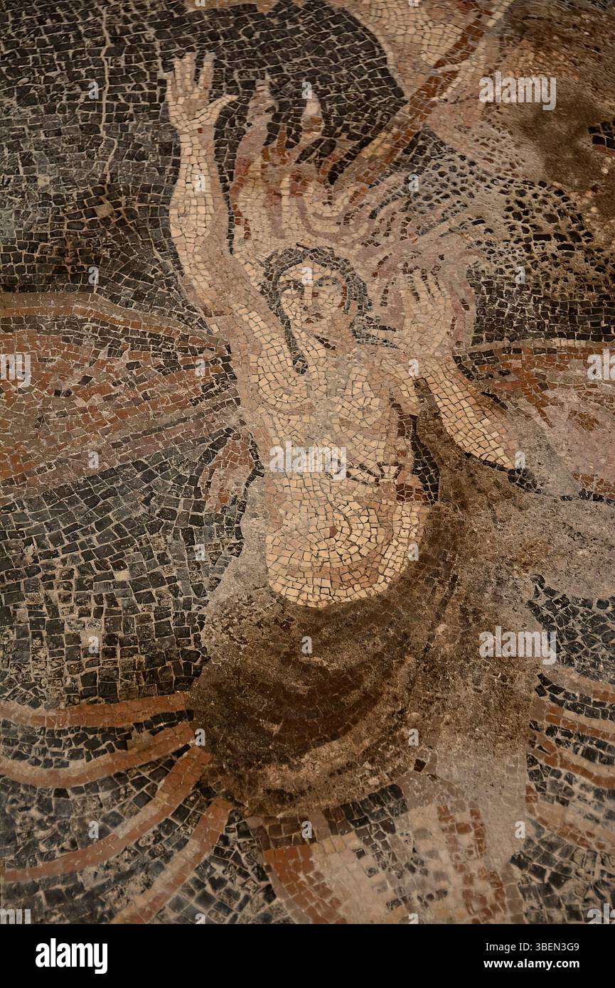 This 1st-century BCE mosaic, discovered during Pompeii restoration ...