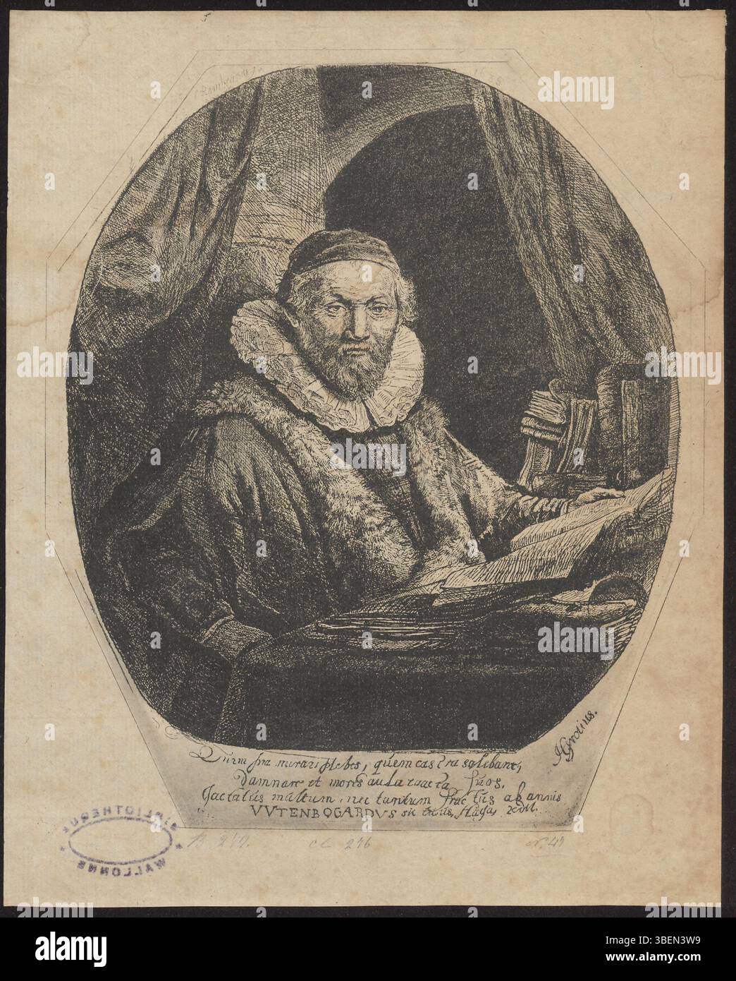 Rembrandt’s portrait of Johannes Wttenbogaert, BWB 277, captures the ...