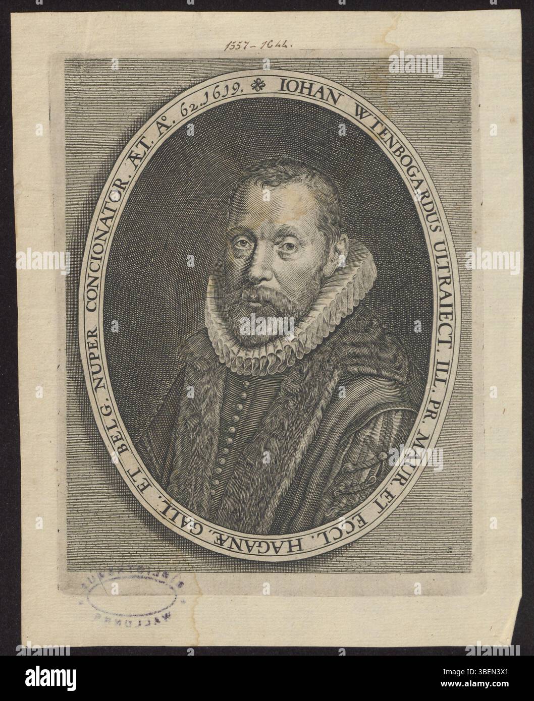This is another portrait of Johannes Wttenbogaert, with mirrored ...