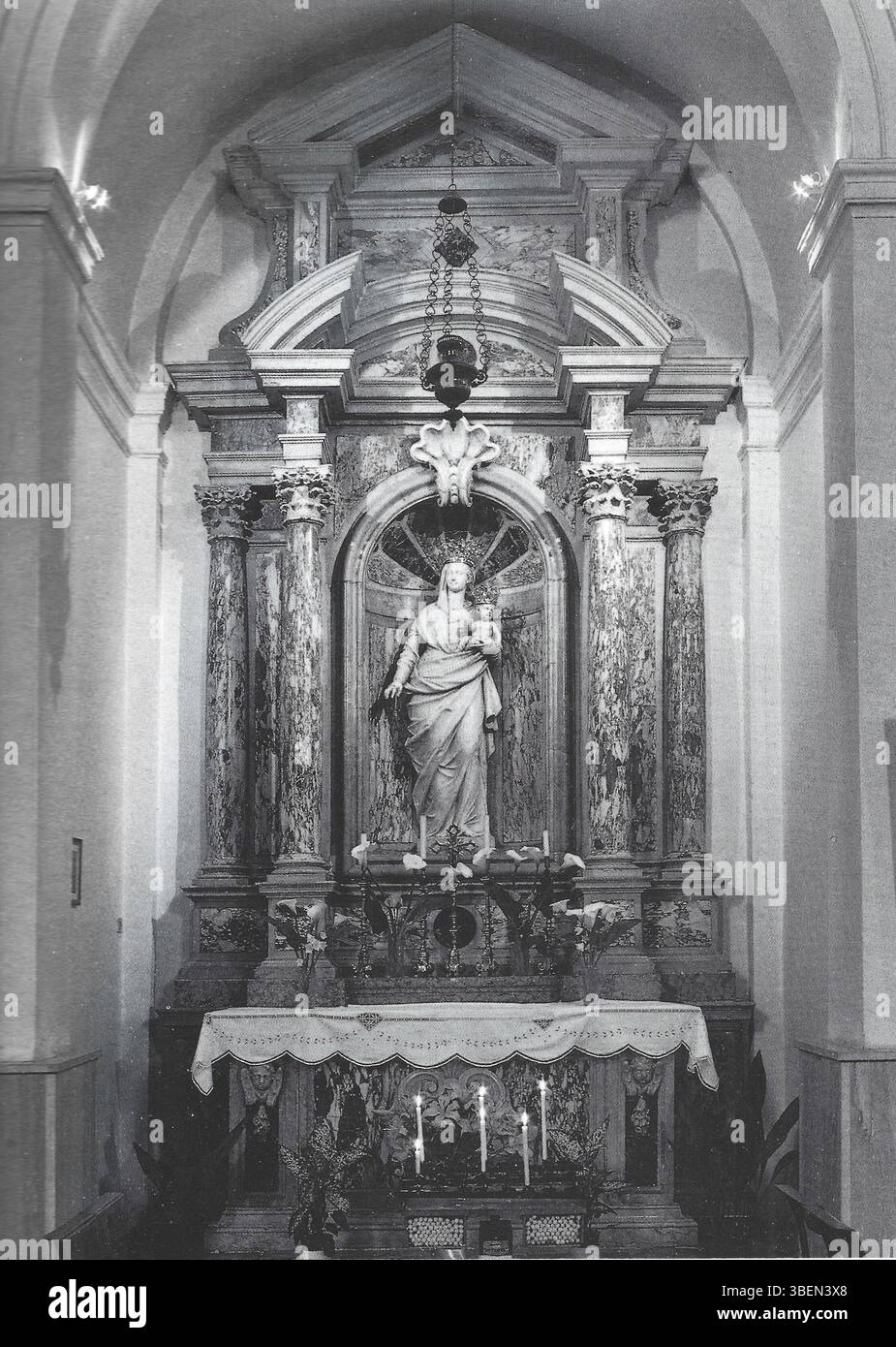 The interior of the Chiesa di San Giovanni Battista in Pincara features ...