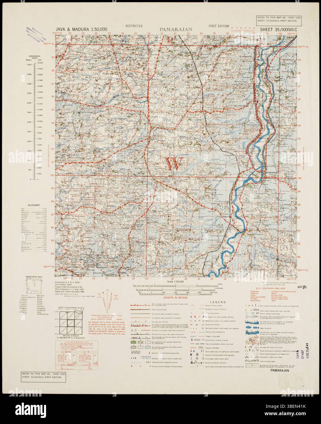 Page 24 of the Java & Madura 1:50,000 series by the US Defence Mapping ...