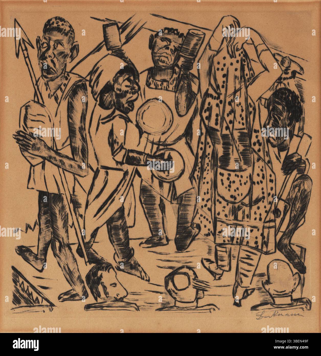Max Beckmann's painting *Conjunto Caribeno*, created before 1950 ...