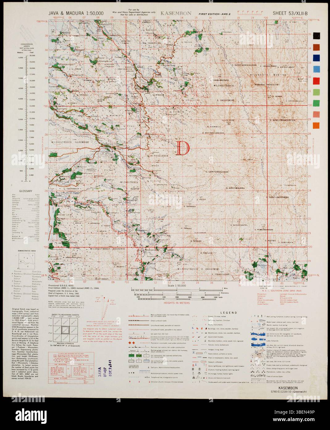 Page 342 from the 'Java & Madura 1:50.000' map series, produced by the ...