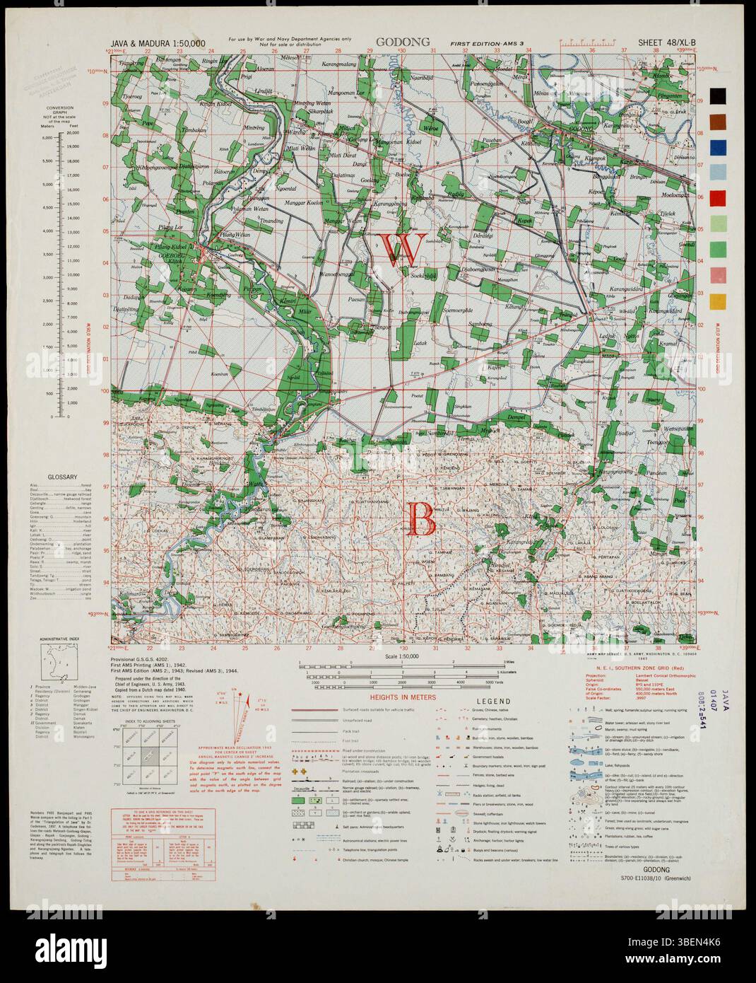 This map, titled 'Java & Madura 1:50,000', was produced by the U.S ...