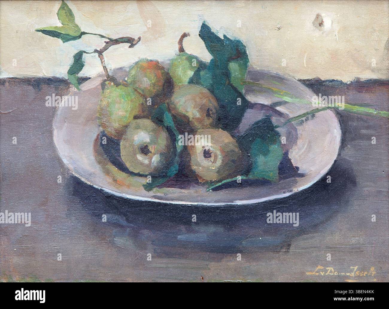 'Tinnen bord met peren' (Tin Plate with Pears) by Lucie van Dam van ...