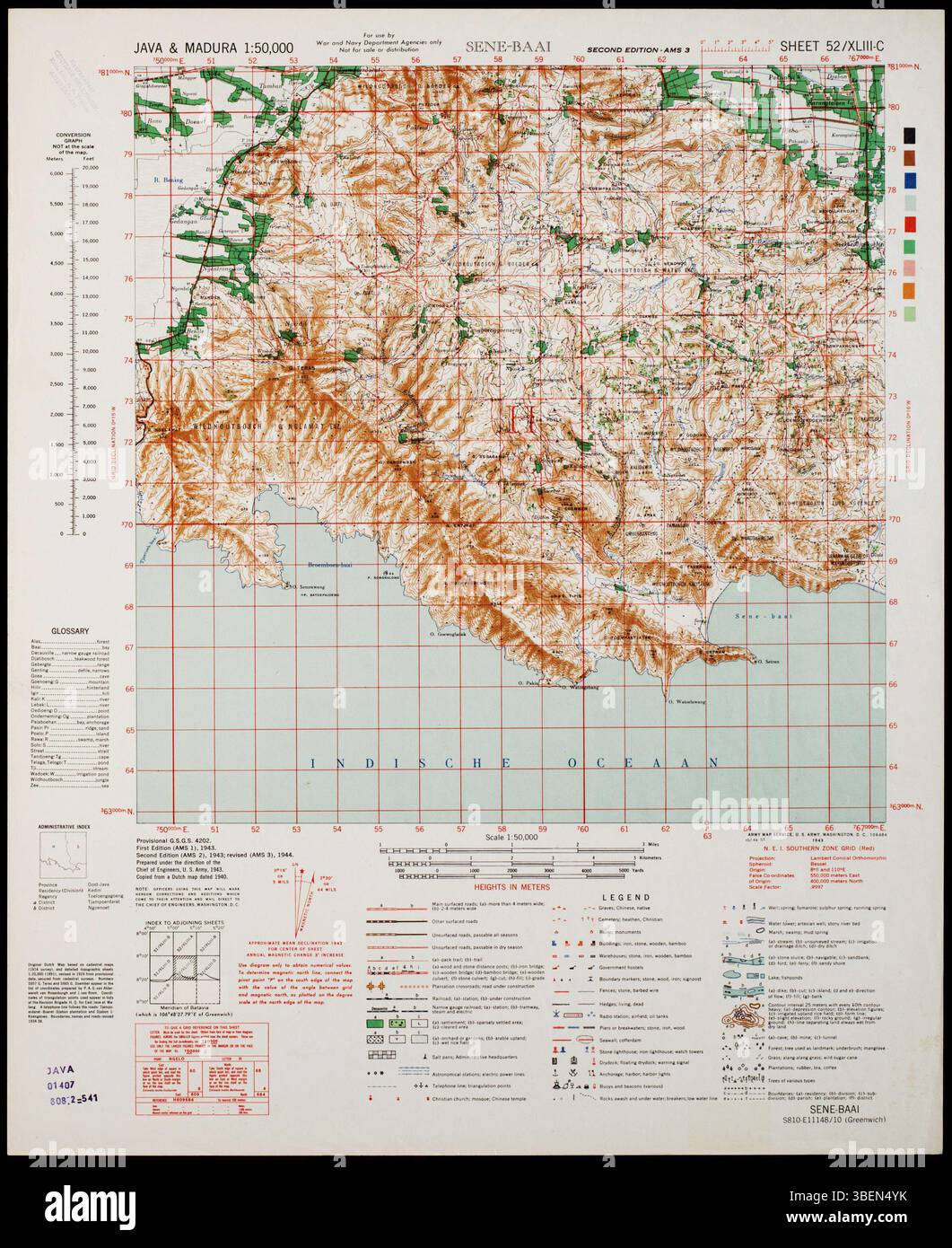 This topographic map of Java and Madura, published by the U.S. Army, is ...